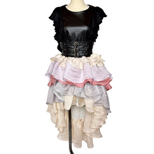 Tiered Bone Skirt By 6-D | 6%DOKIDOKI WORLDWIDE WEB SHOP
